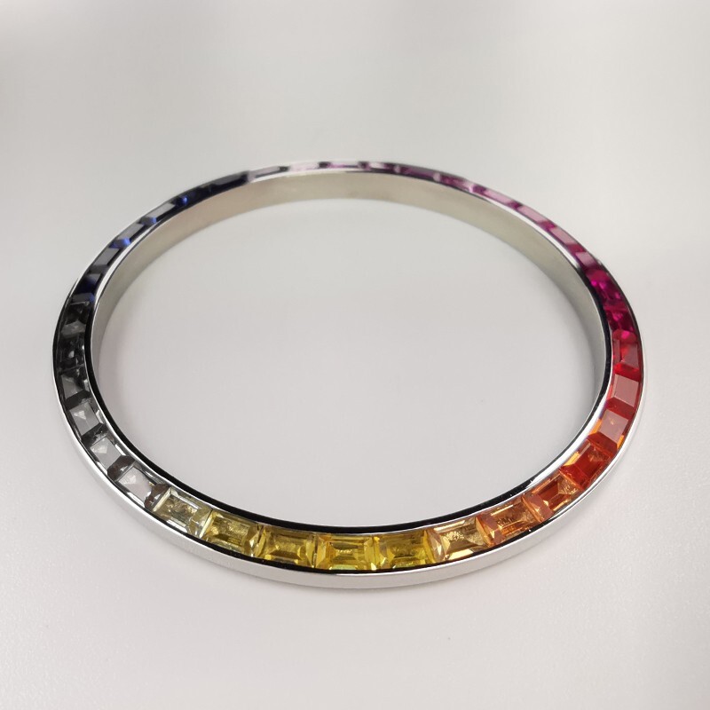 41mm 36mm Custom Colorful Rainbow Watch Bezel Fit For Rolex Datejust | eBay