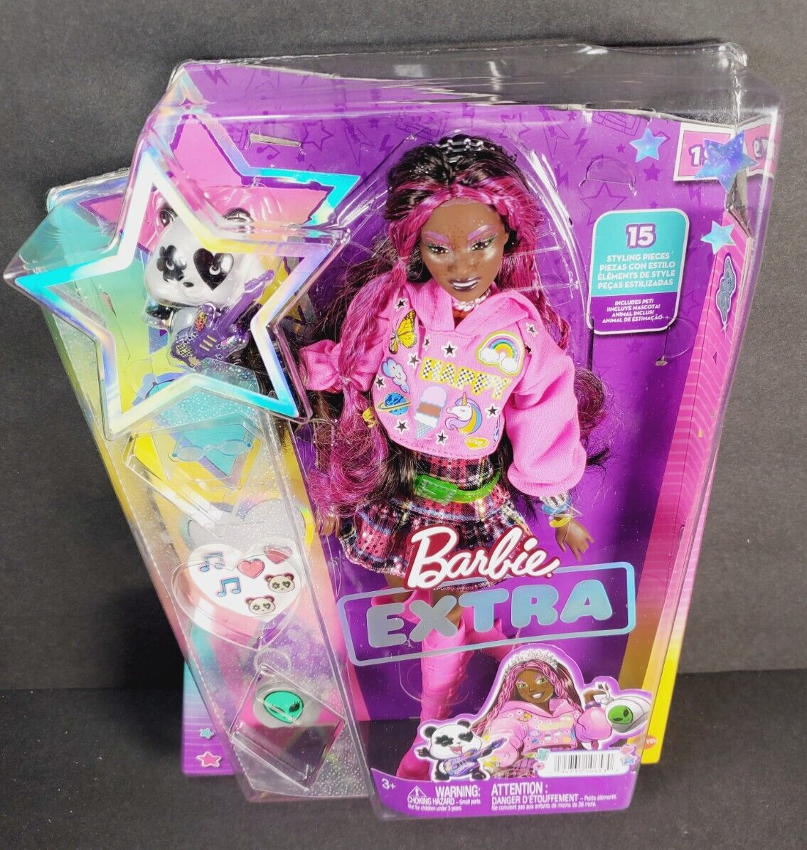 NEW 2022 Barbie Extra Doll #19 w/Pink Outfit, Puppy & Accessories ...