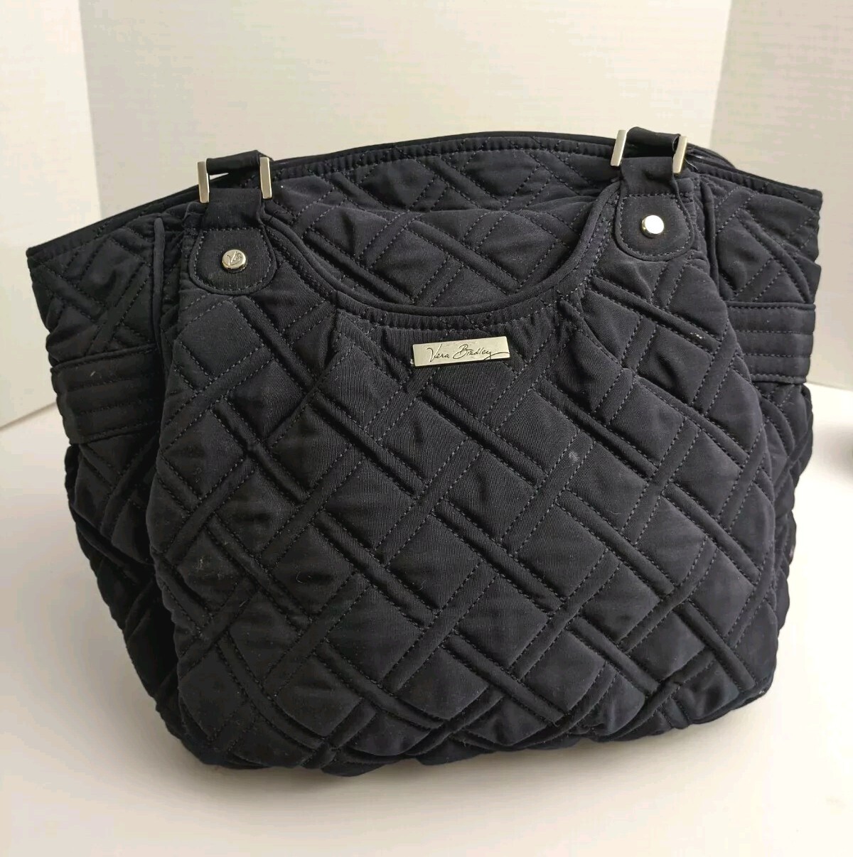 VERA BRADLEY Large GLENNA CLASSIC NAVY Blue Microfibe… - Gem