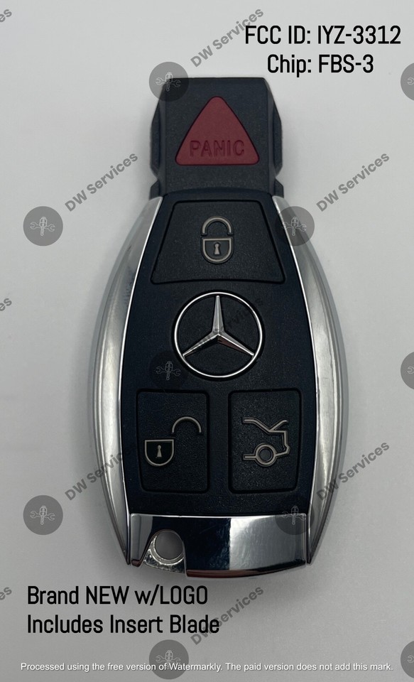 NEW! Mercedes Benz 2009-2017 Keyless Go Fobik Key FBS3 IYZ-3312 PUSH-TO ...