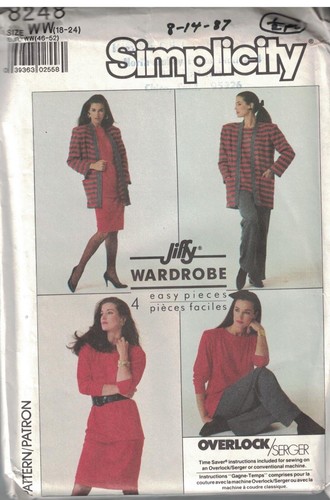 8248 UNCUT Vintage Simplicity Sewing Pattern Misses Pants Skirt ...