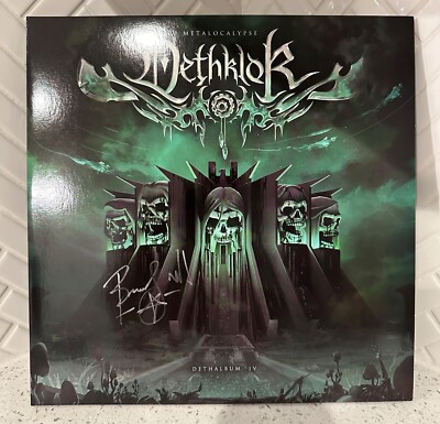 Metalocalypse Dethklok Dethalbum 4 IV Tour Exclusive Green Black Signed ...