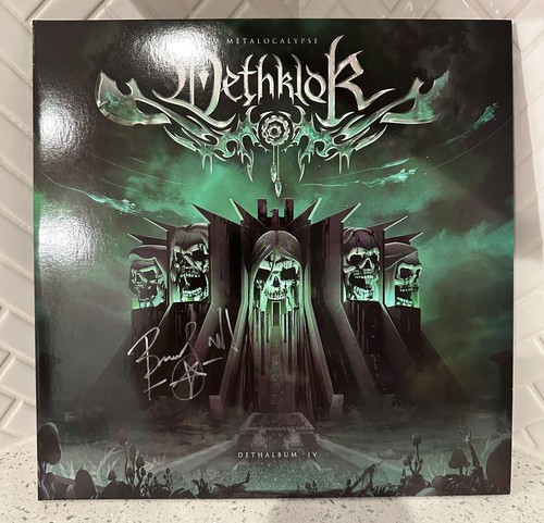 Metalocalypse Dethklok Dethalbum 4 IV Tour Exclusive Green Black Signed ...