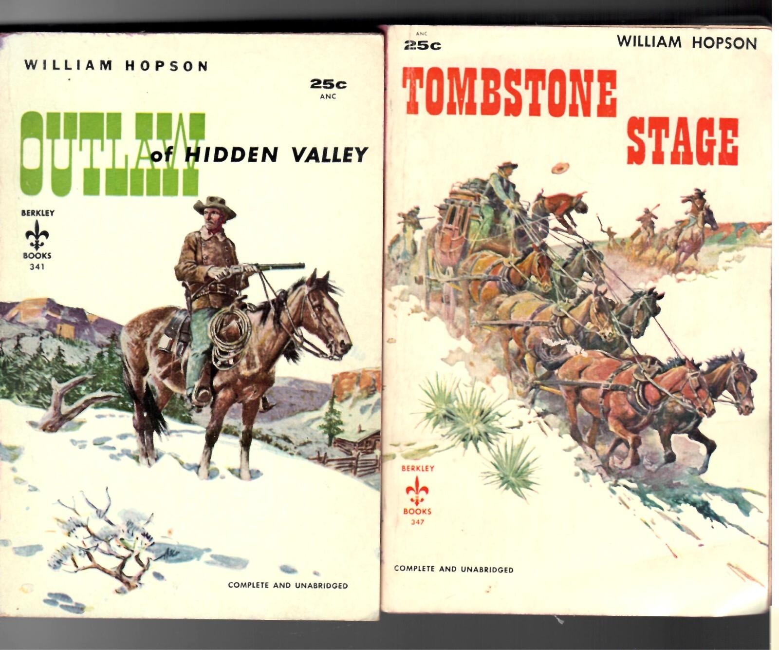 The Tombstone Stage + Outlaw of Hidden Valley - William Hopson 1955 ...