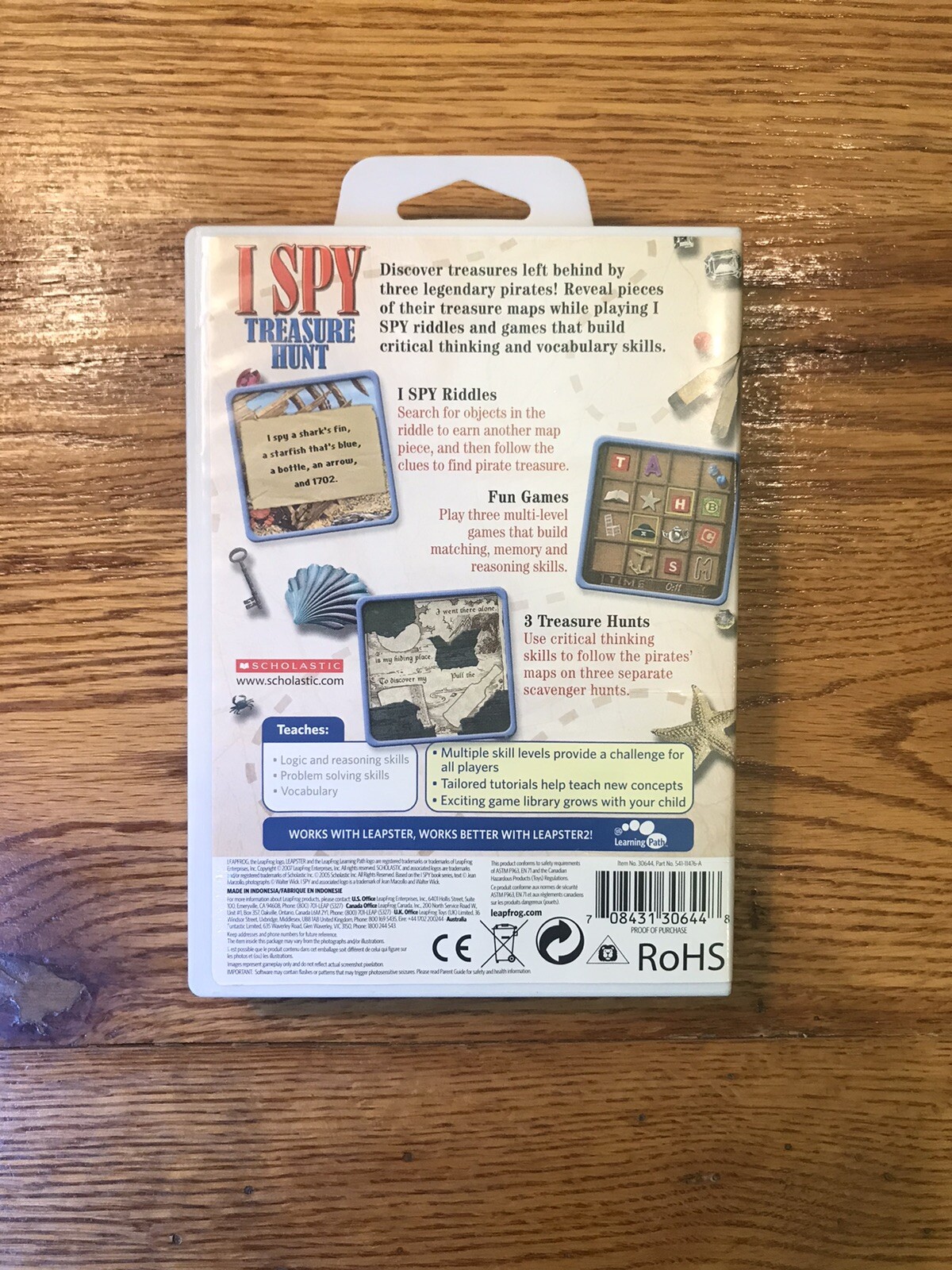 LeapFrog Leapster 2 Learning Game Scholastic I Spy Treasure Hunt Ages 6 ...