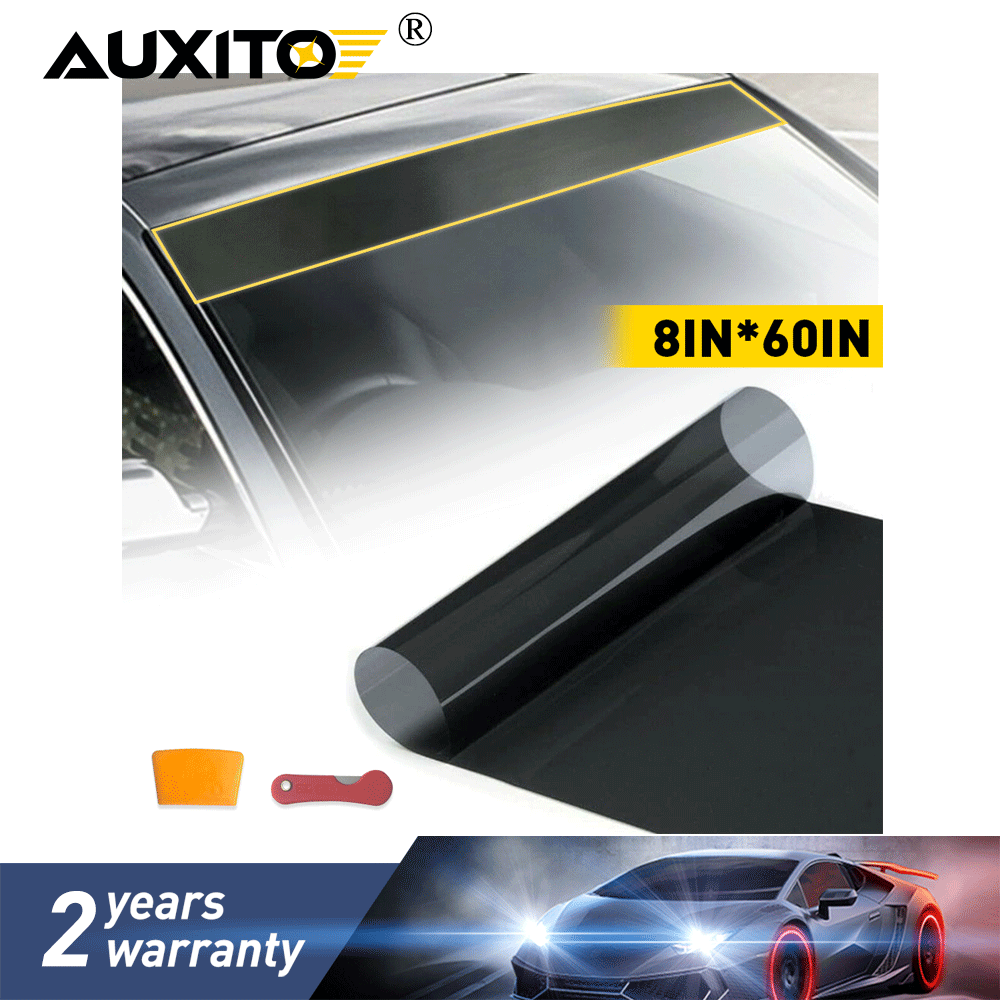 Car Window Sun Visor Strip Tint Film Front Windshield UV Shade DIY ...