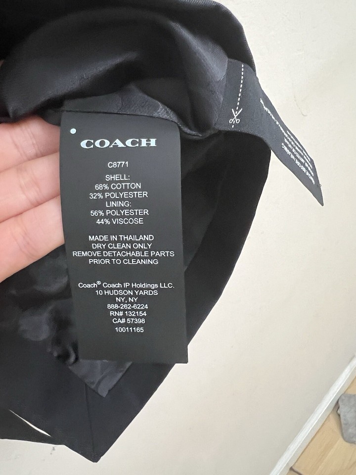 Coach Solid Mid Trench XS Black | eBay