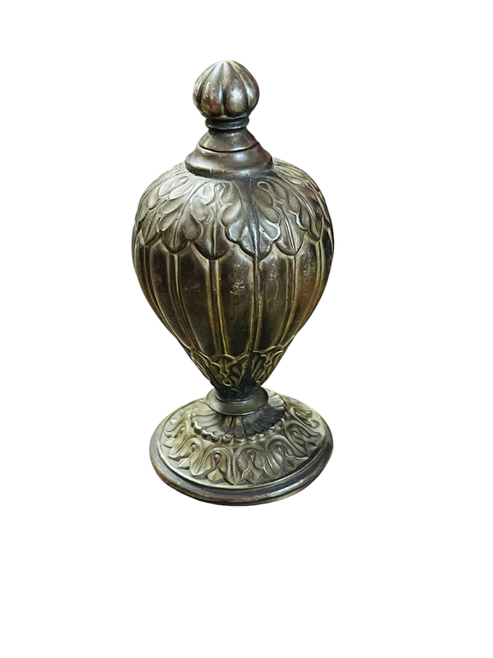 1900's Old Vintage Antique Brass Engraved Unique Shape Gun Powder ...