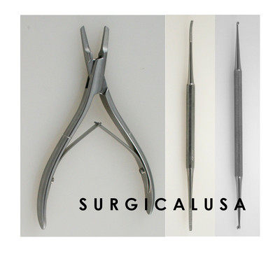 Podiatry Kit of 3 Instruments Nail Splitters Curettes Files Double End ...