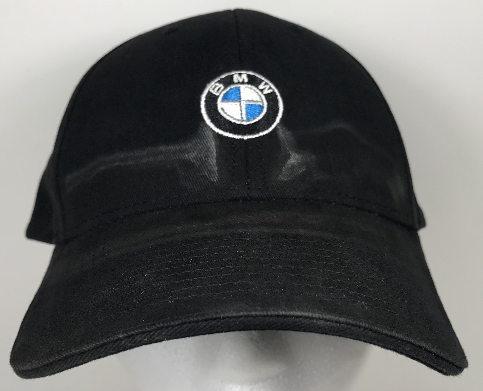 BMW Worn Baseball Cap Racing Logo Hat Auto Twill Blac… - Gem
