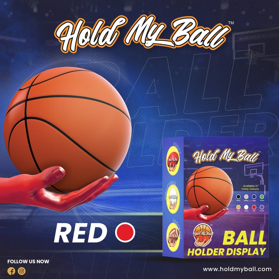 Ball Holder Wall Mount Hand Sports Basketball Soccer NFL Display | eBay