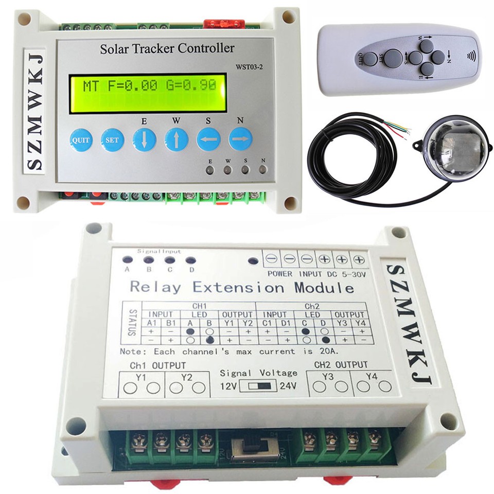 Single/Dual Axis Electronic Controller +Relay Module for Solar Panel ...