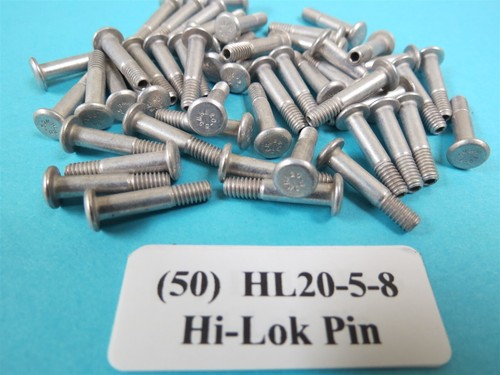 (50) HL20-5-8 Hi-Lok Pin 5/32” x 13/16” Long x 1/2" Grip HL20PB5-8 ...