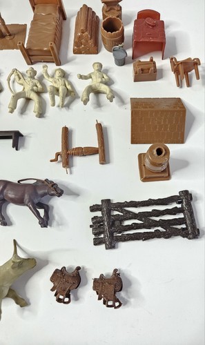 Vintage 1950s Louis Marx Toy Western Ranch Set With Original Box | eBay