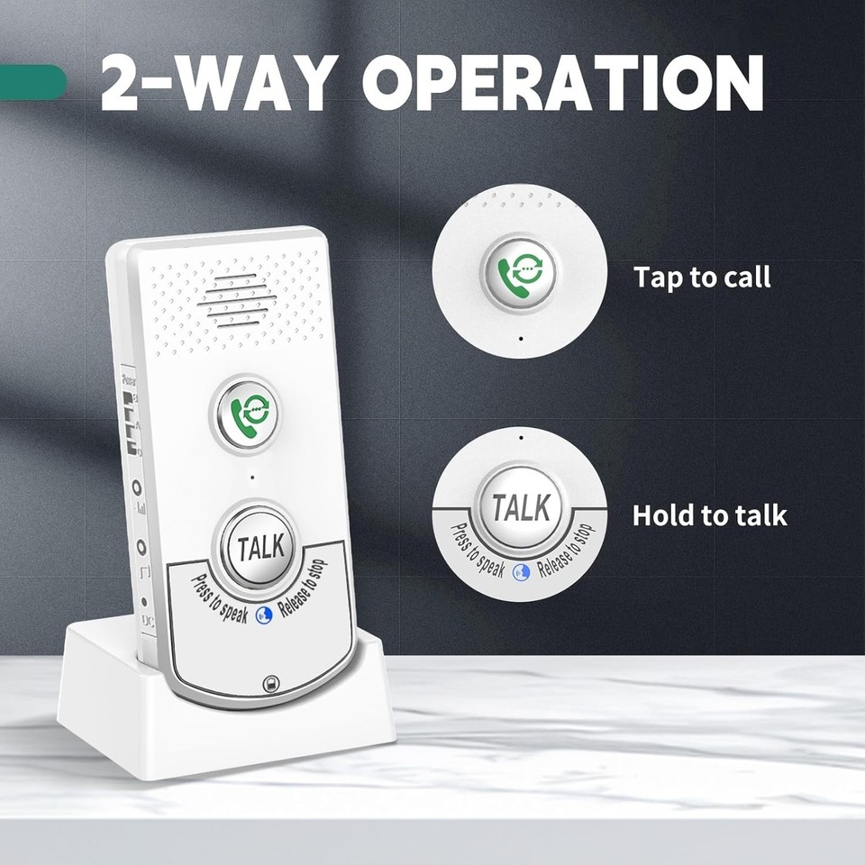 Wireless Intercom System Long Range Two Way Voice Indoor Home ...