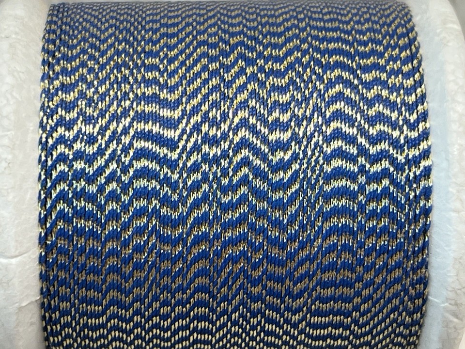 Gudebrod Vintage Rod Wrapping Thread Metallic Gold/Navy Blue Twist 100 ...