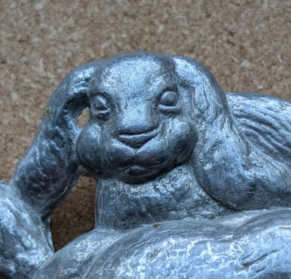 Arthur Court 1994 Bunny Rabbit Baby Bunnies Metal Spoon Rest Candy Dish ...