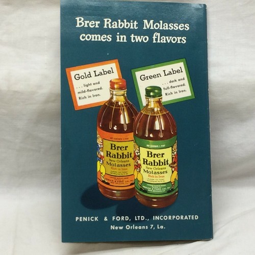 Vintage 1948 Brer Rabbit's New Orleans Molasses Recipes Artist Design ...