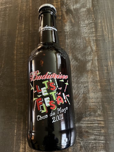 Giant Budweiser Vintage Cinco de Mayo Large Beer Bottle 15" Tall Glass ...