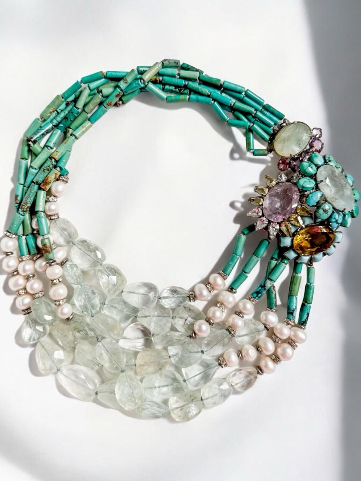 IRADJ MOINI 24K Gold Plated, Aquamarine, Turquoise, Q… - Gem