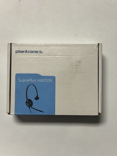 Plantronics SupraPlus HW251N Black Headband Headset. New In Open Box ...