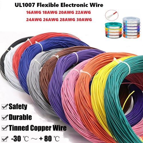 16awg - 30awg Gauge Flexible Electronic Wire UL1007 Stranded Cable 11 ...