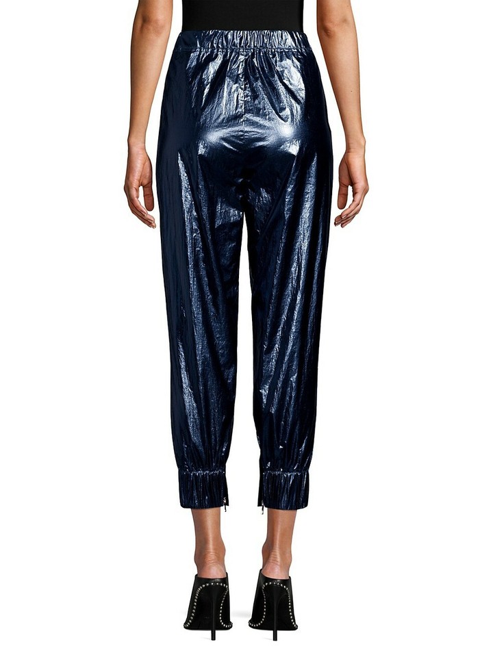 ROBERT RODRIGUEZ Olympia Metallic Track Pants Cropped 1902P05 MSRP $295 ...