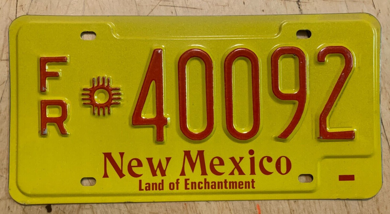 NEW MEXICO FREIGHT SEMI TRAILER PRO RATE IRP LICENSE PLATE " FR 40092 ...