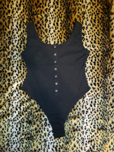 POSTER GRL DOLLS KILL BLACK SNAP RIBBED BODYSUIT XL GOTH EMO PUNK RAVE ...