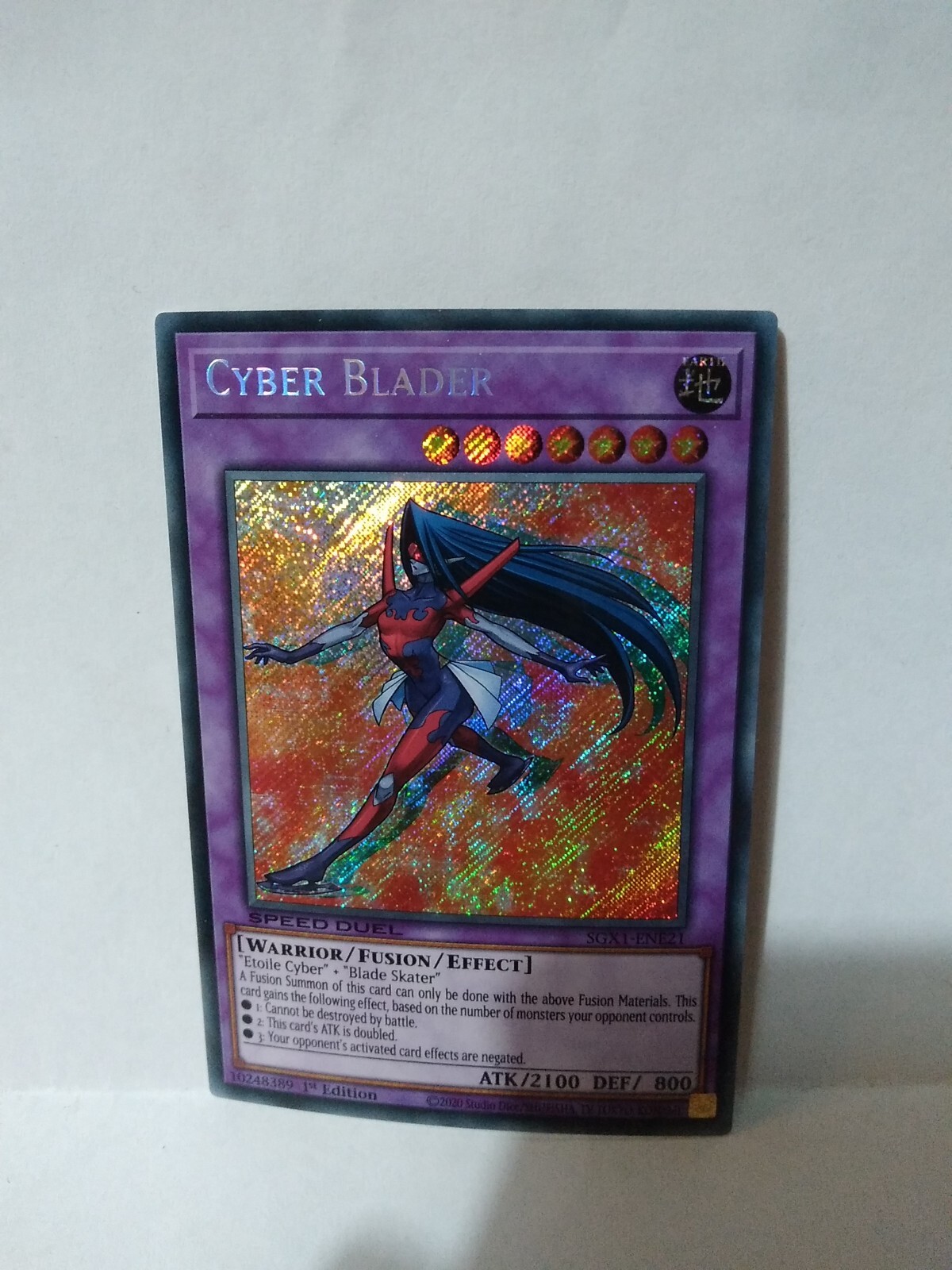 Cyber Blader - SGX1-ENE21 - Secret Rare - 1st Edition Near Mint Yugioh Card | eBay