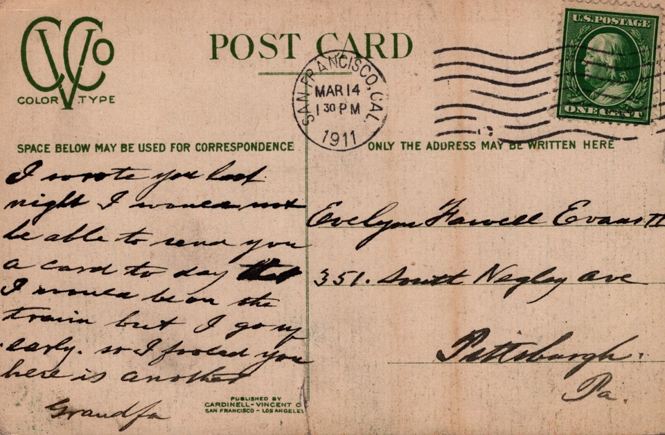 Cardinell - Vincent Postcard San Francisco California Showing Chinese ...