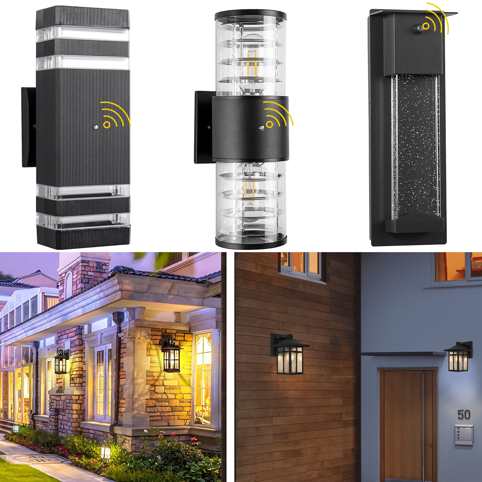 Modern Outdoor Wall Light With Motion Sensor | Shelly Lighting