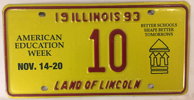 EDUCATION WEEK TEACHER license plate 10 Better School Student Educator ...