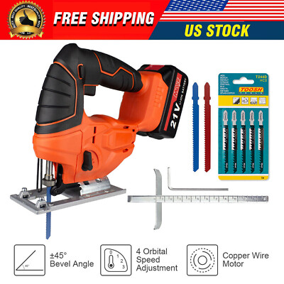 Cordless Woodworking Cutting Jigsaw Cutter Jig Saw Body 21V Li-Ion ...