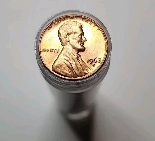 1968-S Lincoln Memorial Cent 50-Coin Roll BRILLIANT UNCIRCULATED From ...