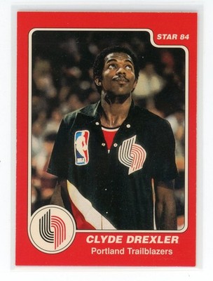1983-84 Star CLYDE DREXLER Rookie Reprint Card #100 Crease Free SWEET ...