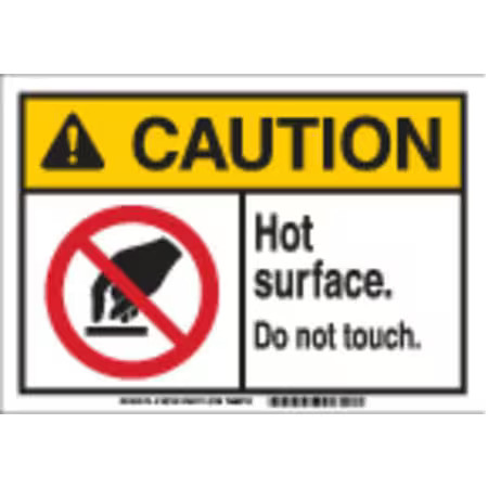 BRADY 145746 Caution Sign, 7 in H, 10 in W, Plastic, Rectangle, English ...