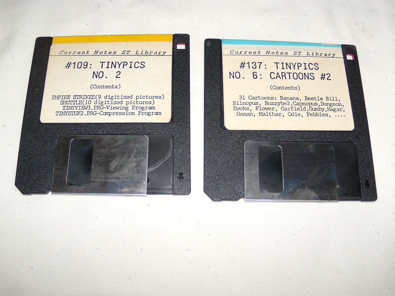 #137 TinyPics No. 6: Cartoons #2 & #109 Tiny Pics No. 2 - Atari ST | eBay