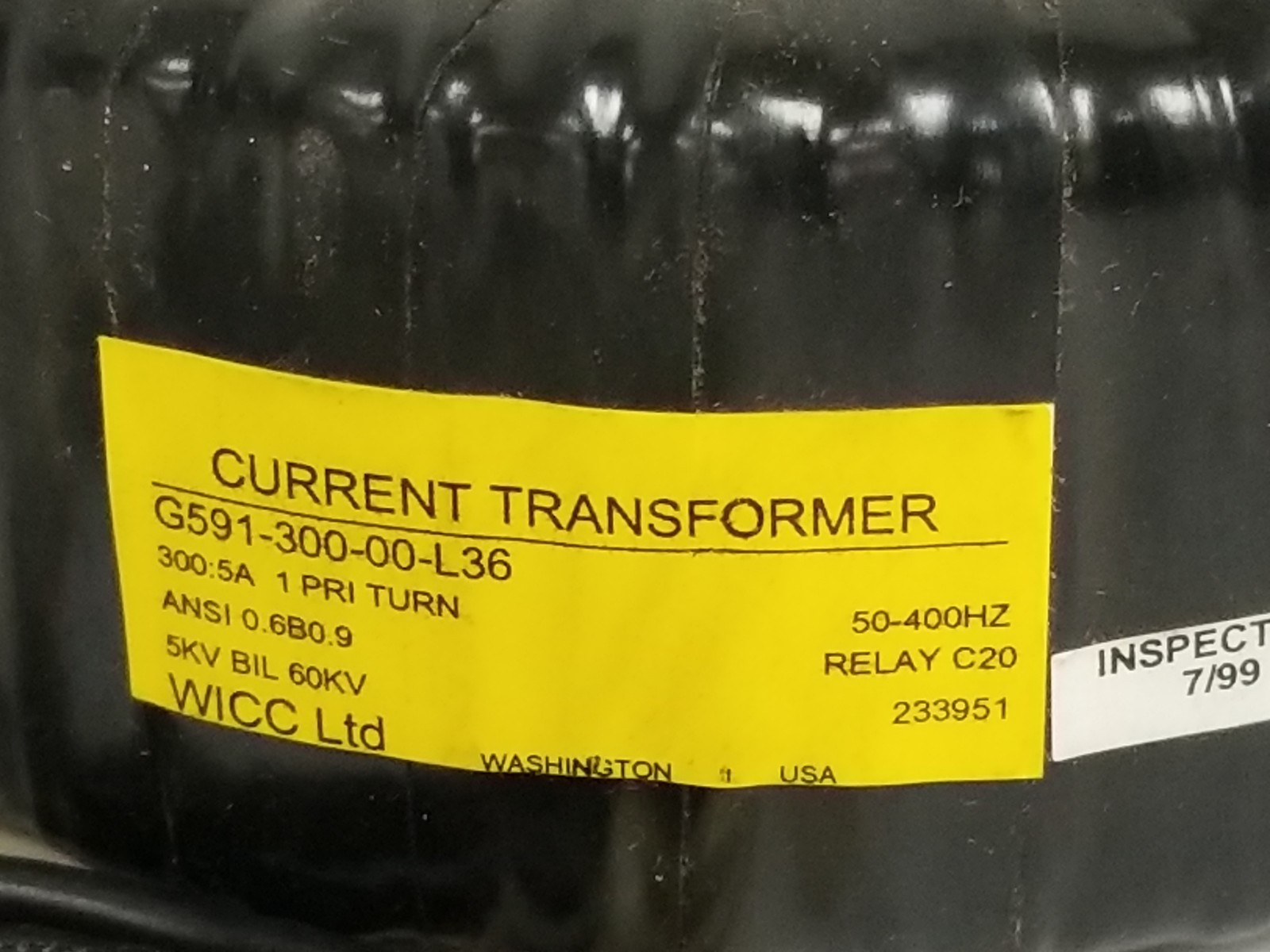 NEW WICC G591-300-00-L36 CURRENT TRANSFORMER, G59130000L36 | eBay