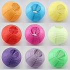 Bulk Lot x 12 Color Round Shape 12" Paper Lantern Wedding Party Home ...