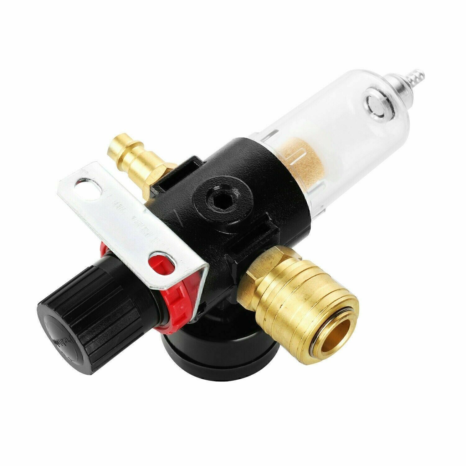 1/4 Compressed Air Pressure Reducer Water Separator Oiler Filter ...
