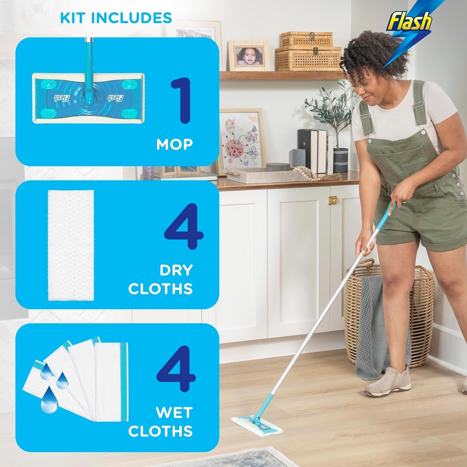Flash Speed Mop Starter Kit – All-in-One Floor Cleaner with Wet & Dry ...