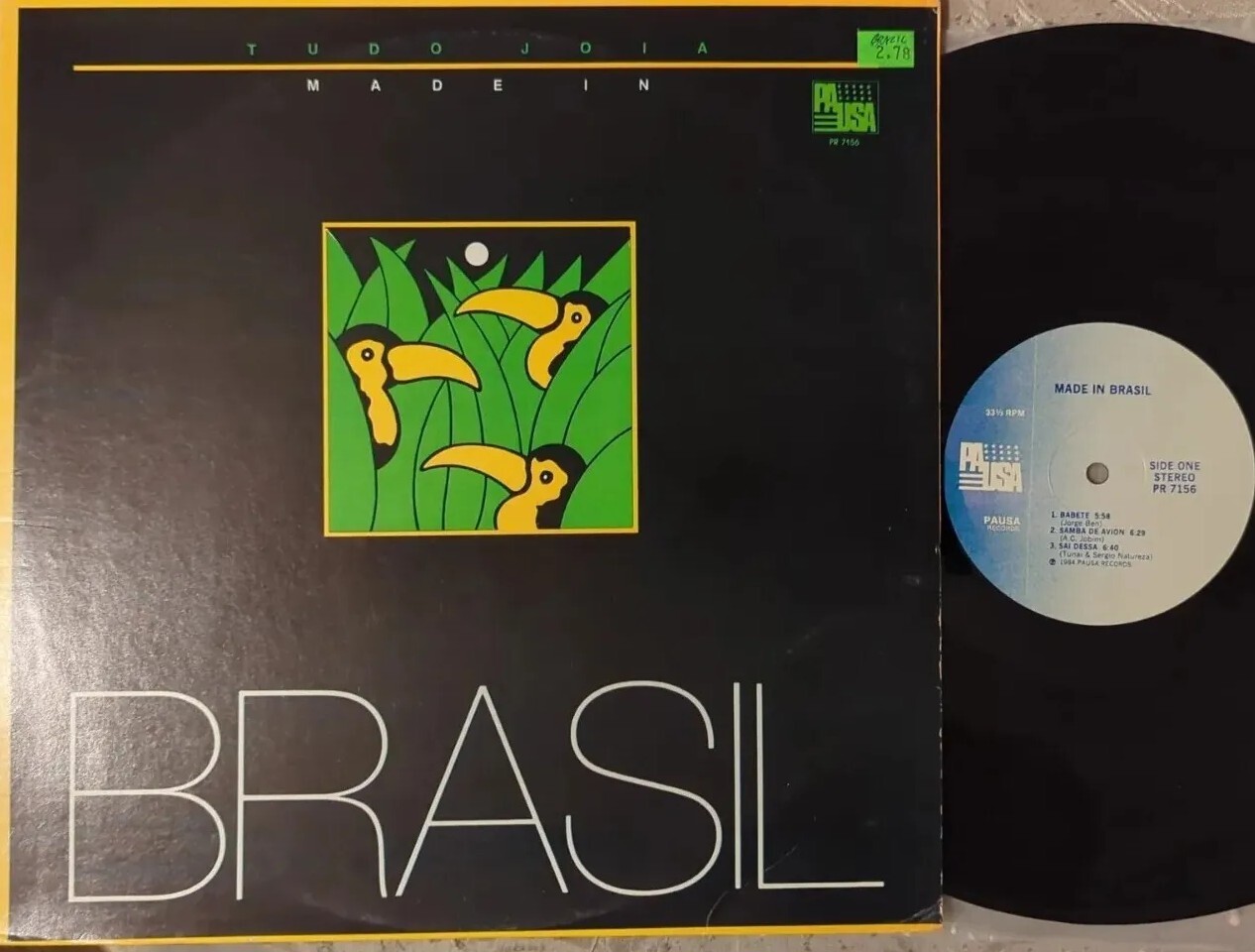MADE IN BRASIL: TUDO JOIA VINYL RECORD ALBUM LP 1984 PAUSA RECORDS JAZZ ...
