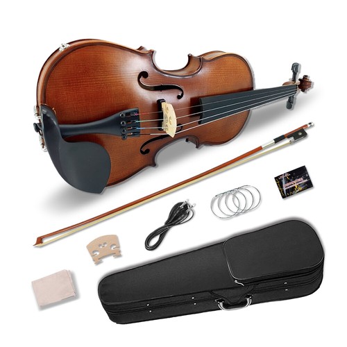 Left Hand Electric Violin 4/4 Maple Spruce Acoustic Violin with Case ...