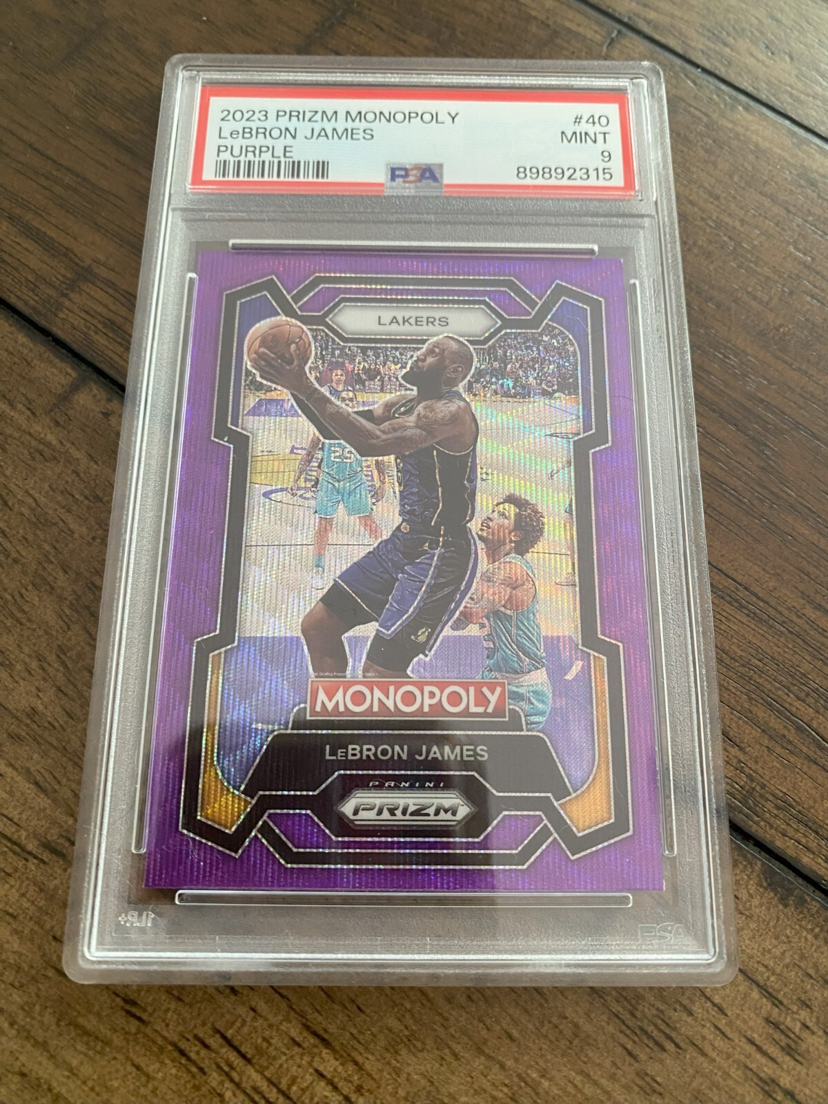 2023-24 Panini Prizm Monopoly - Purple Wave Prizm #40 LeBron James for ...