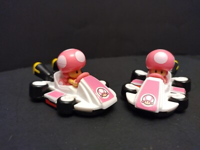 McDonald’s Mario Kart Toadette Toy Car White Pink Racing Mario Toad Lot ...