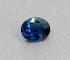 1.10ct Certified Natural Blue Sapphire OV 7x6mm Sweet Blue Color 100% ...