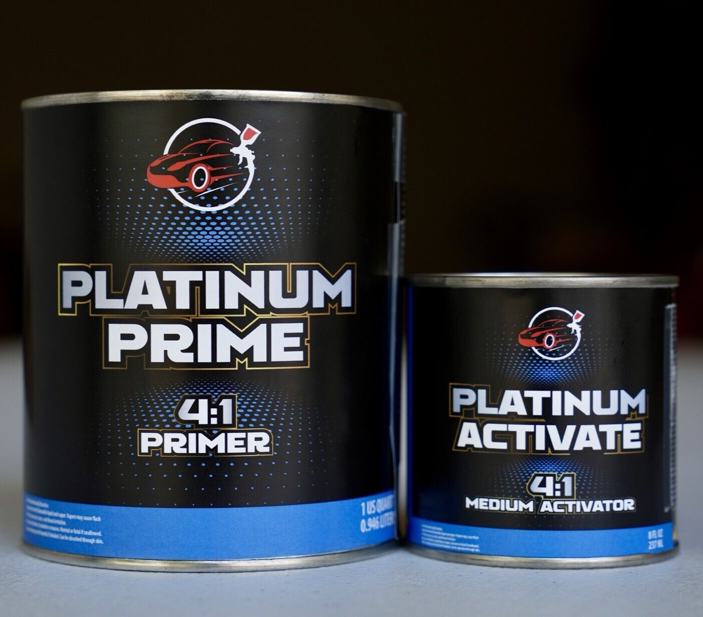 Platinum Prime 4:1 Automotive 2K Primer Surfacer Quart Size Kit w ...