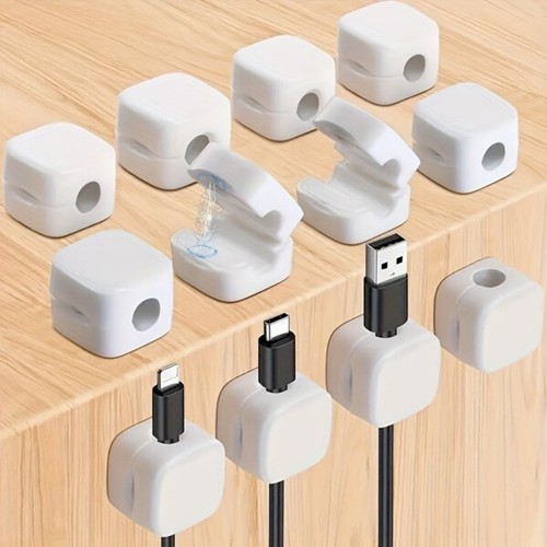 12 Pack Magnetic Cable Clip Cord Holder Adhesive Wire Holder Keeper ...