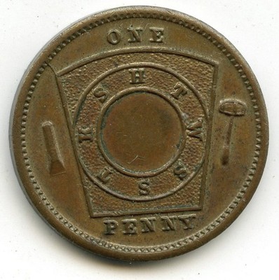 Freemason Masonic Penny Blank Reverse Token Medal - P992 | eBay